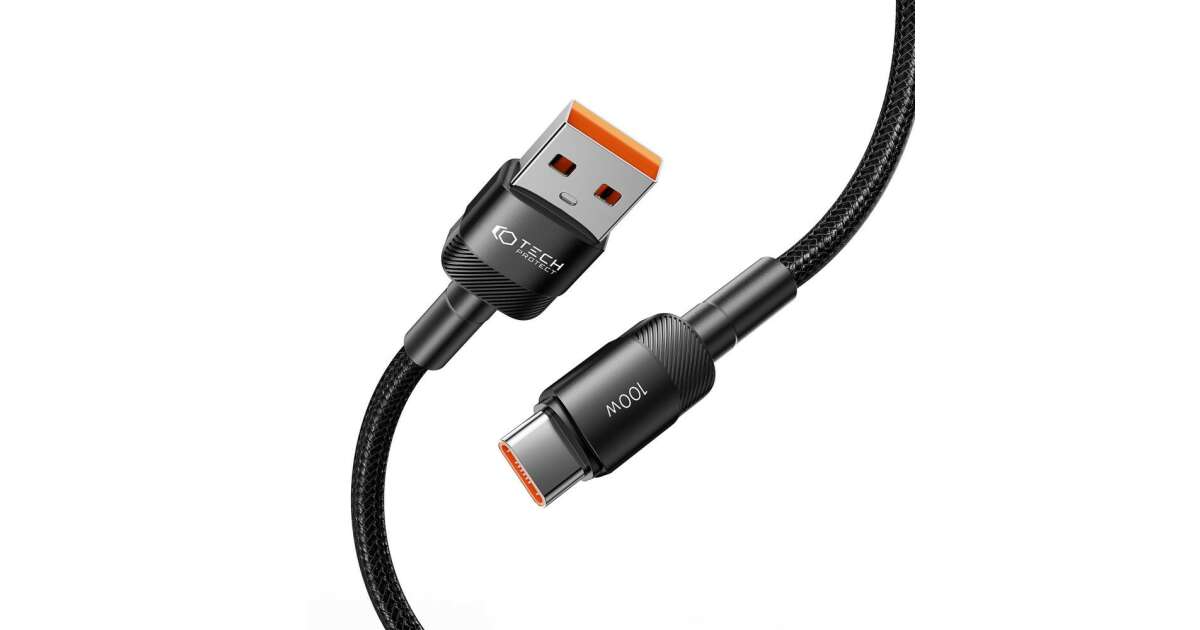 Tech-Protect Ultraboost Evo USB-A - USB-C Cable 100W 5A 200cm Black ...