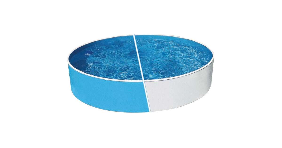 Azuro 301 Kerek Fém Medence - 460x90 cm, Kék/Fehér | Pepita.hu