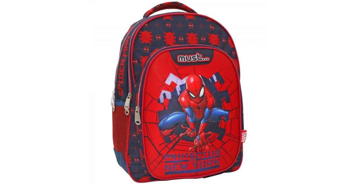 Pókember Hátizsák - 3 Rekeszes Iskolatáska - 32x18x43cm | Pepita.hu