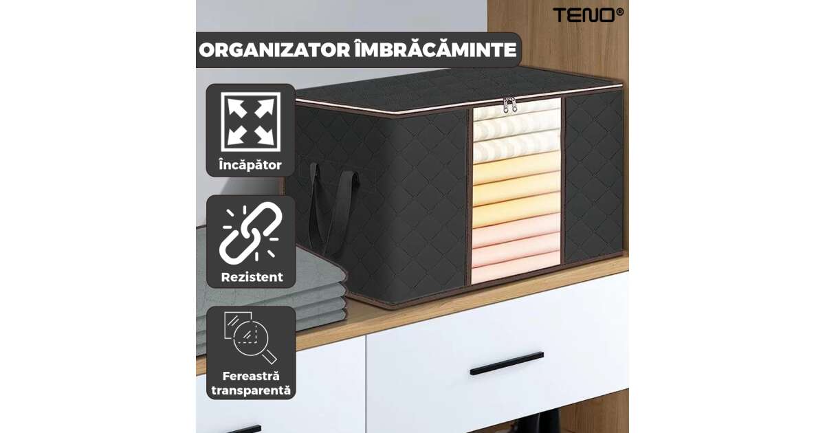 Teno® Tároló és rendszerezo doboz, összecsukható, megerosített ...