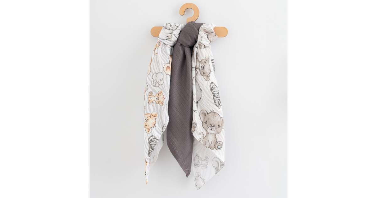 Scutece din bumbac cu imprimeu New Baby 70x80 cm 3 buc UNI | Pepita.com