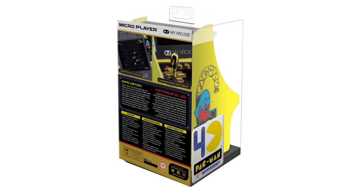 My Arcade DGUNL-3290 Pac-Man 40th Anniversary Micro Player Retro Arcade ...