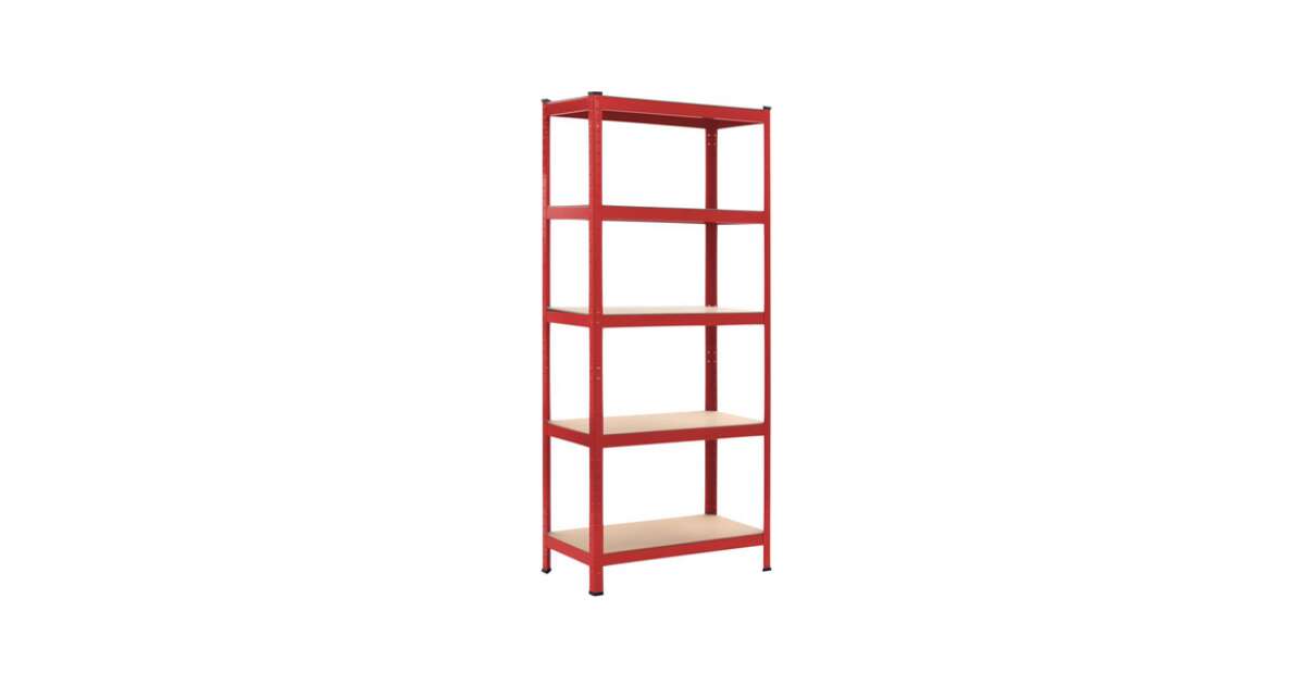 Raft depozitare rosu 180x90x40 garaj garaj depozit subsol 875 kg ...