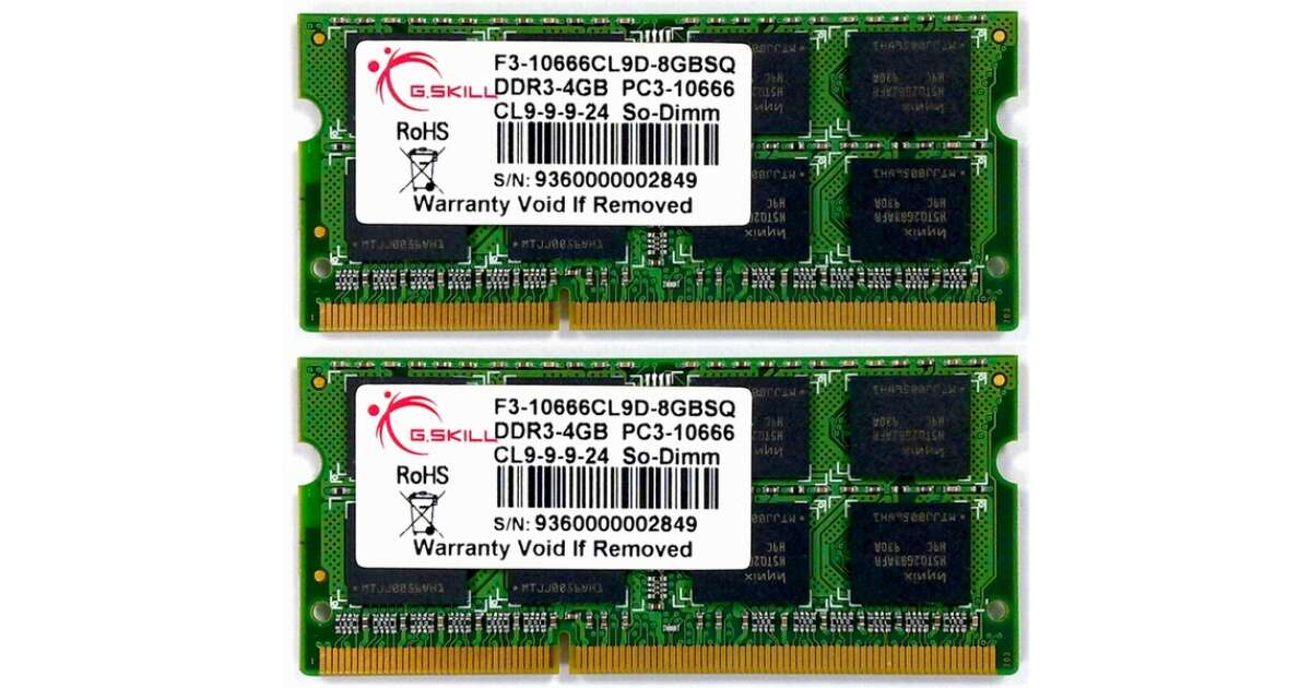 G.Skill 8GB /1333 Standard DDR3 SoDIMM RAM KIT | Pepita.hu