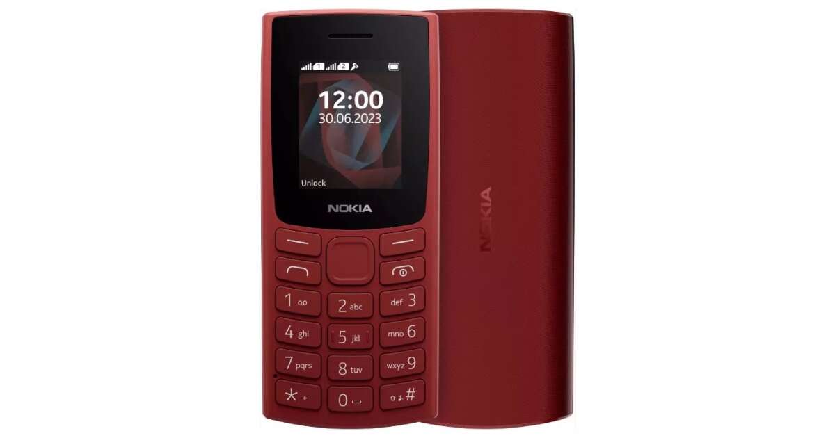 Nokia 105 (2023) nyomógombos mobiltelefon, kártyafüggetlen, dual SIM ...