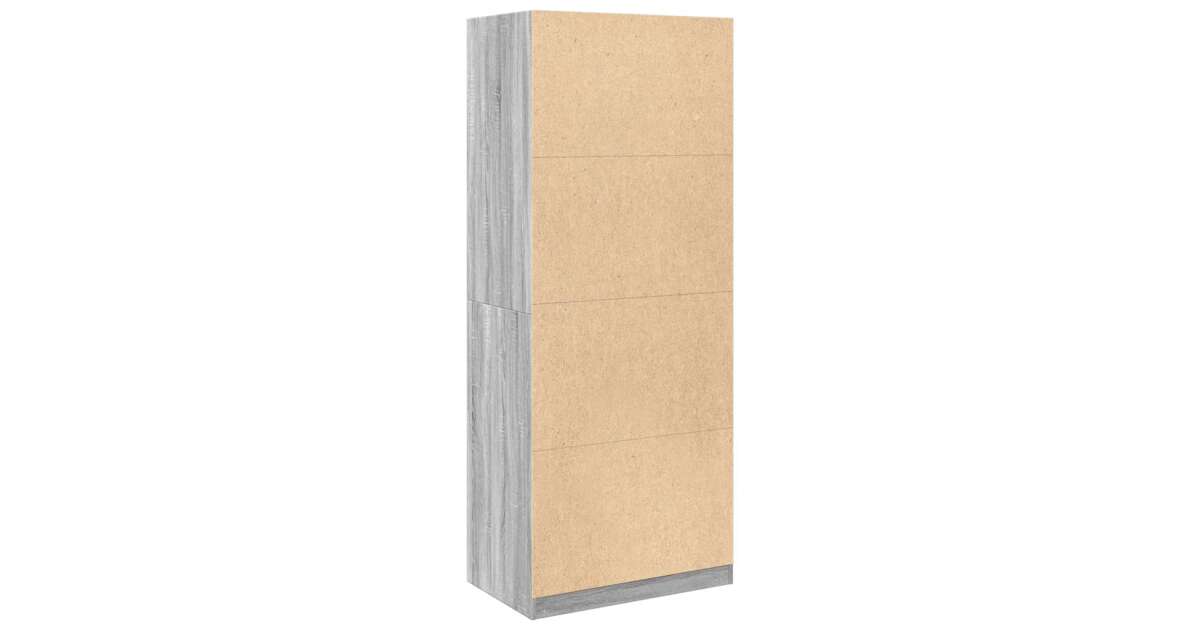 vidaXL Șifonier, gri sonoma, 80x50x200 cm, lemn prelucrat | Pepita.com