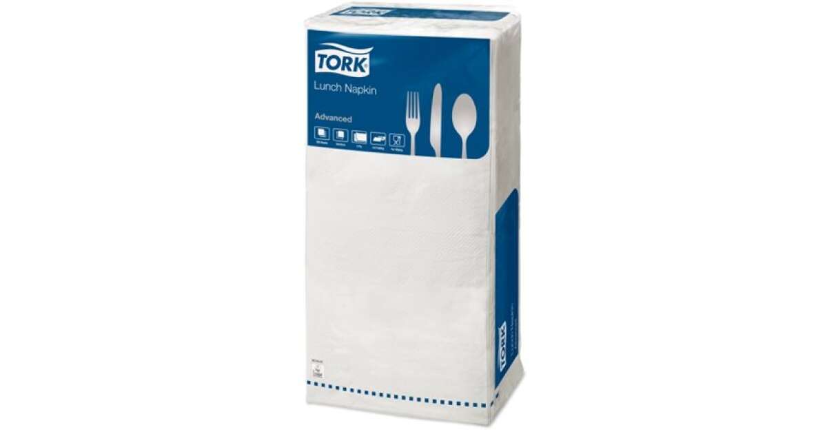 Tork Advanced 33x33 cm fehér (250 lap) 1/4 hajtogatott szalvéta | Pepita.hu