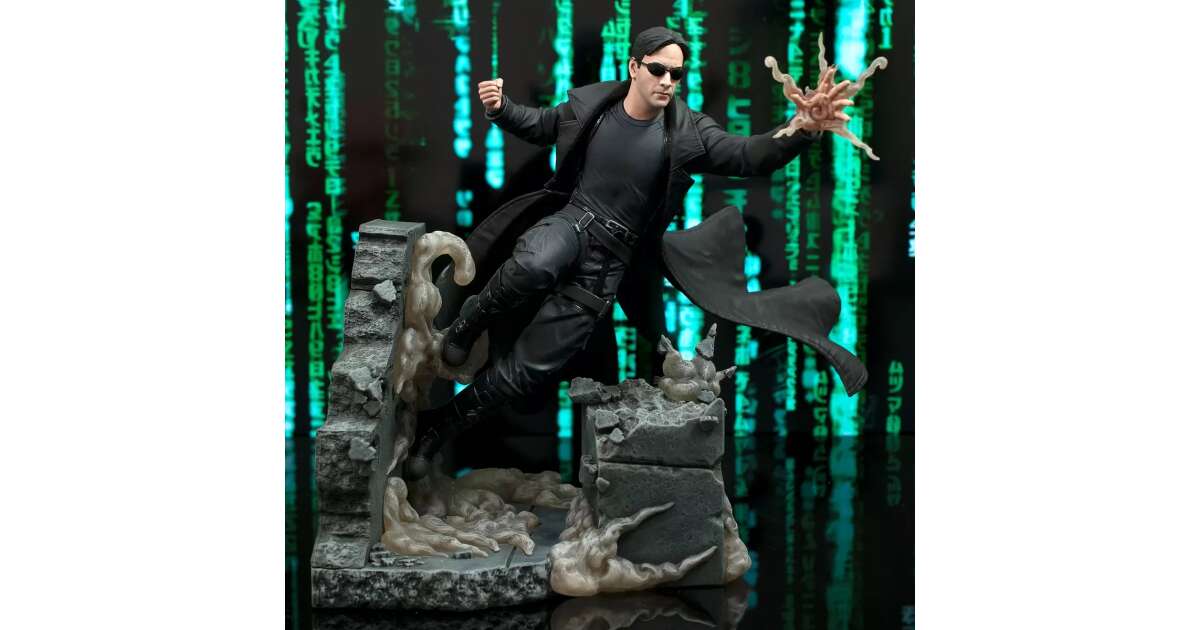 Warner Bros. Entertainment The Matrix Neo Gallery dioráma figura 25 cm ...
