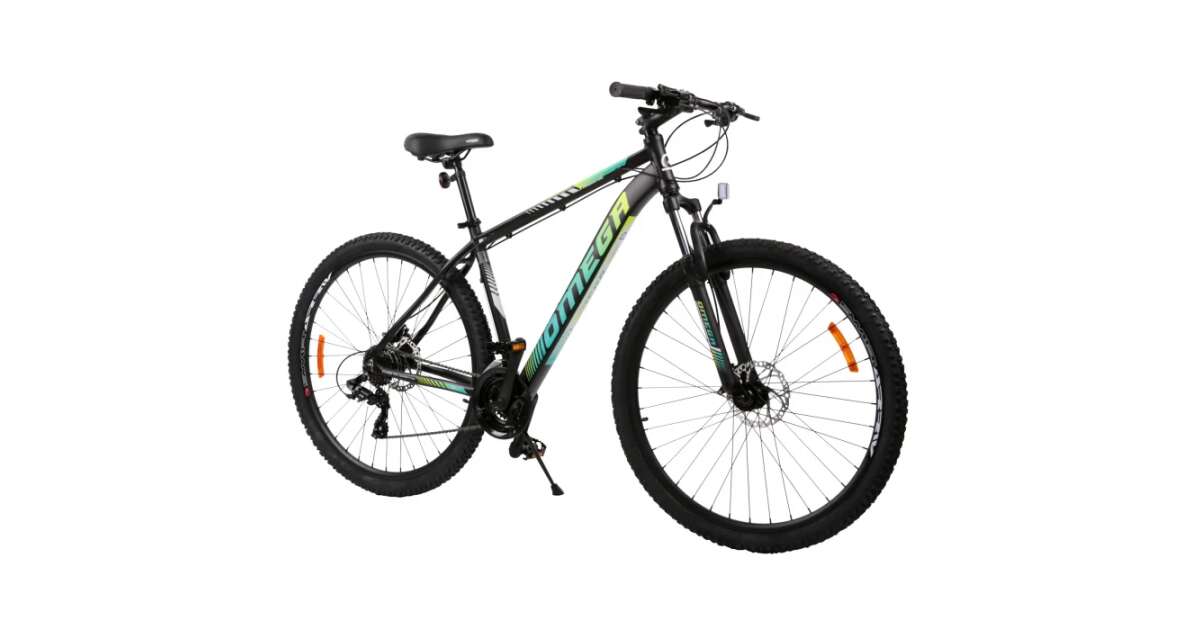 Omega Thomas kerékpár, 29-os kerekek, fekete/zöld/sárga, 46 cm-es váz ...