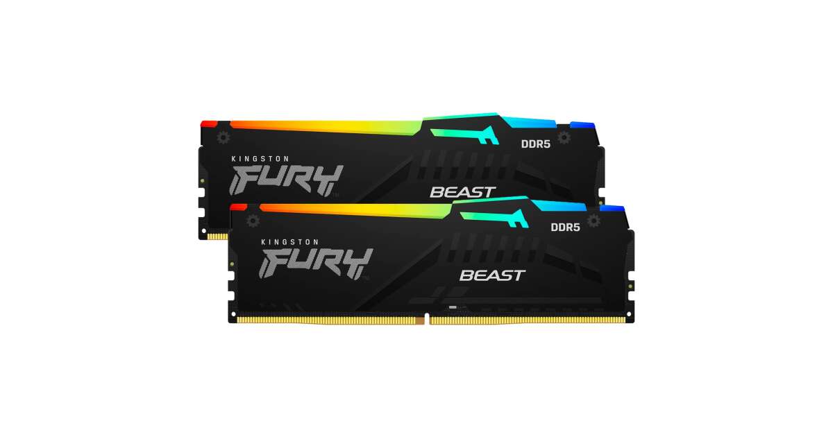 Kingston 32GB / 6800 HyperX Fury RGB Black DDR5 RAM KIT (2x16GB ...