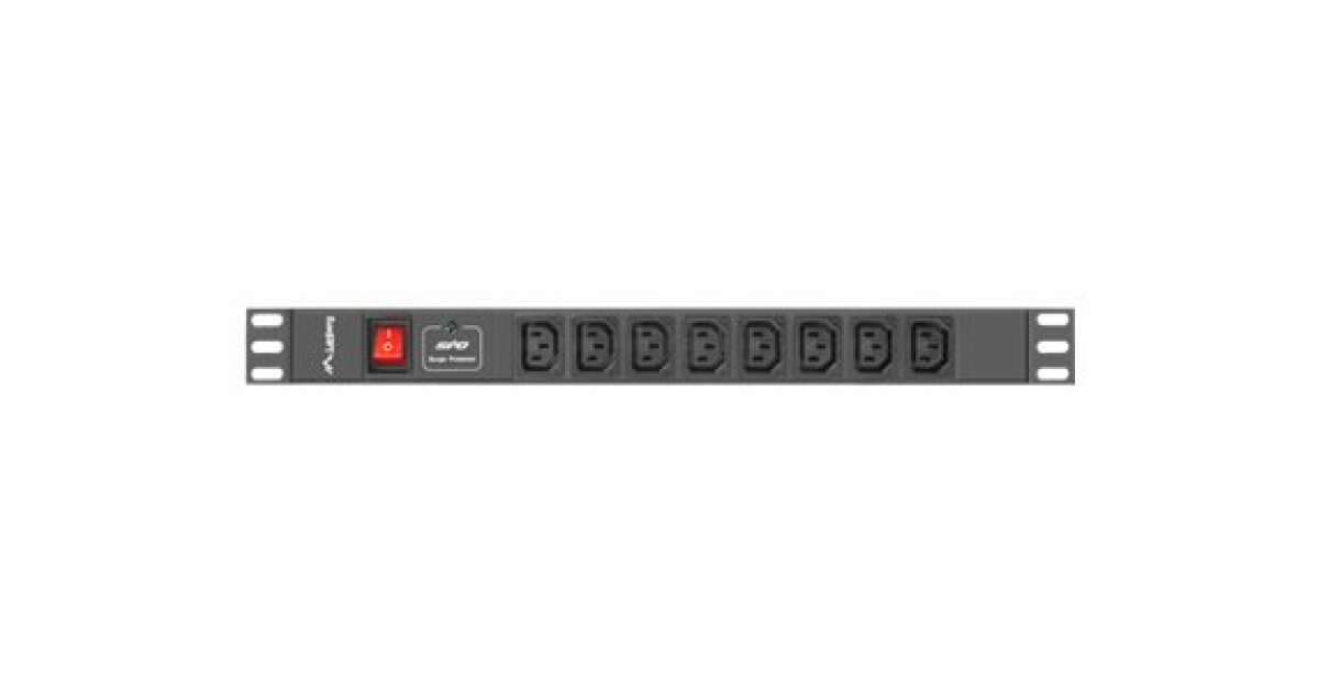 LANBERG power distribution unit PDU 19 1U 16A 8x IEC C13 sockets 2m black C20 | Pepita.hu