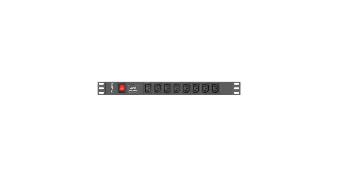 LANBERG power distribution unit PDU 19 1U 16A 8x IEC C13 sockets 2m black C20 | Pepita.hu