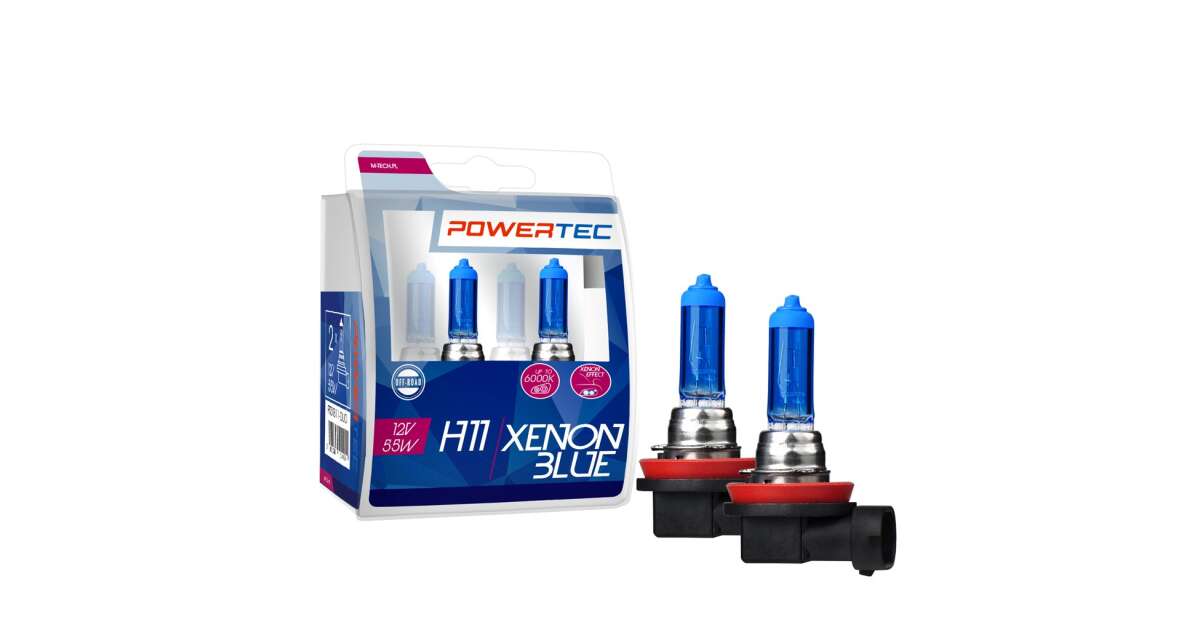 Powertec Xenon izzó Blue H11 12V DUO | Pepita.hu
