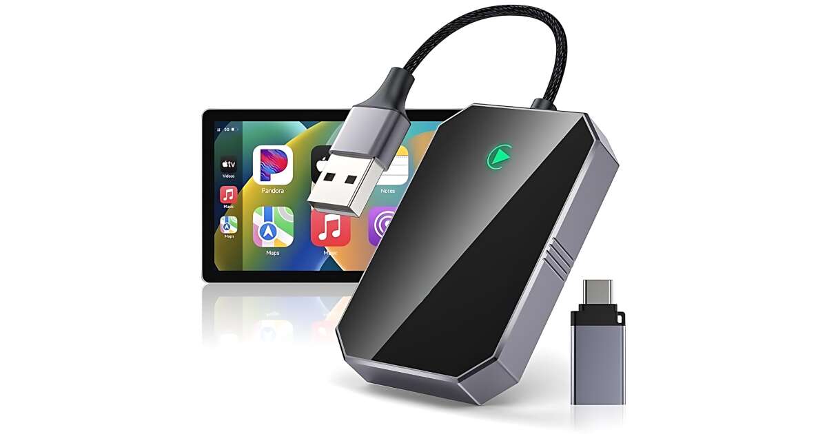 Adaptor auto Wireless ATOMKIT, Android 11 si Modul Apple Carplay ...