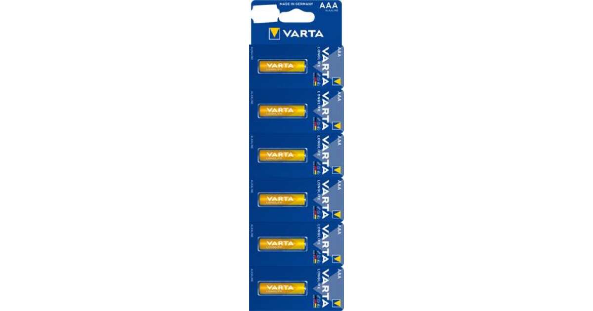 VARTA Battery, AAA micro, 6 pcs, individually detachable, VARTA ...