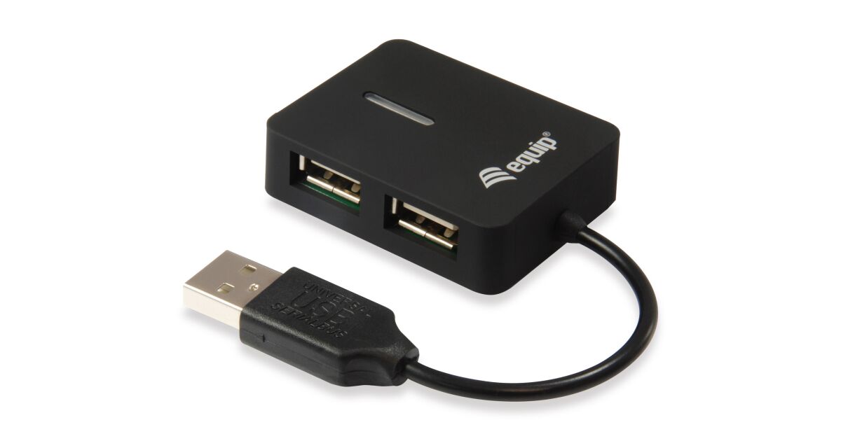 EQUIP USB elosztó-HUB, 4 port, USB 2.0, EQUIP Life | Pepita.hu