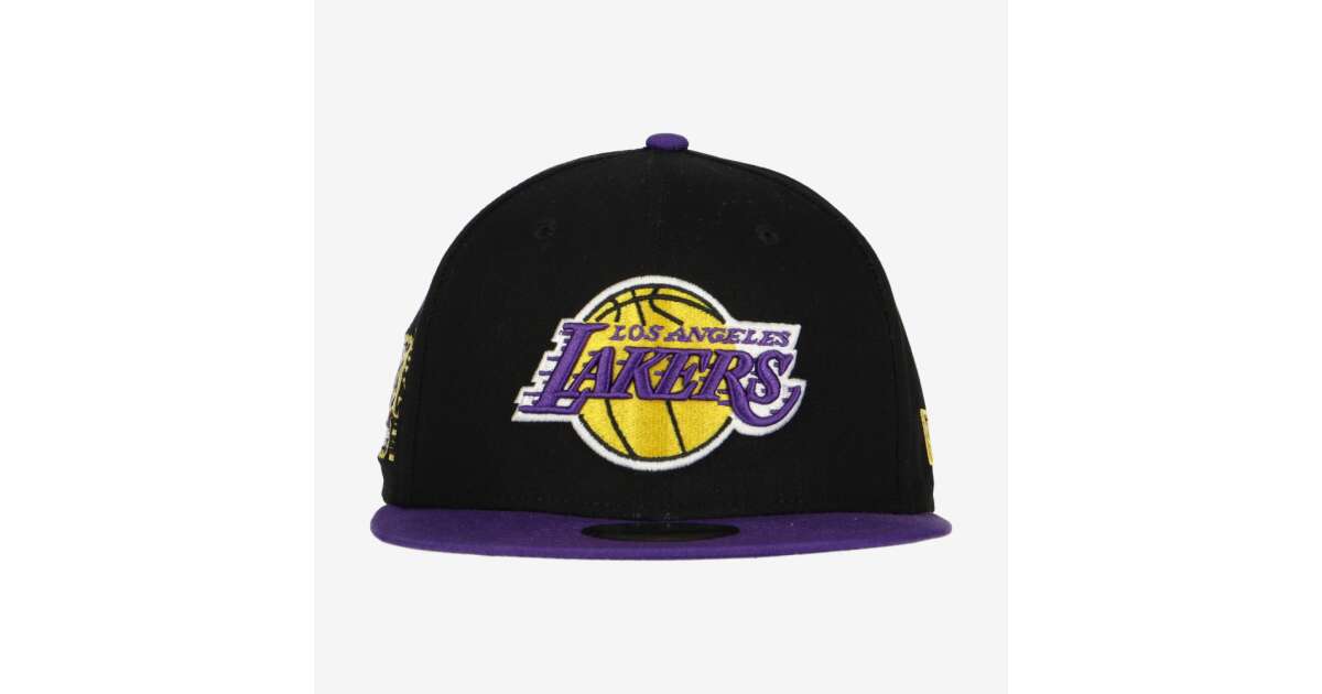 New Era Los Angeles Lakers Team Patch 9FIFTY Baseball Cap Unisex Black ...