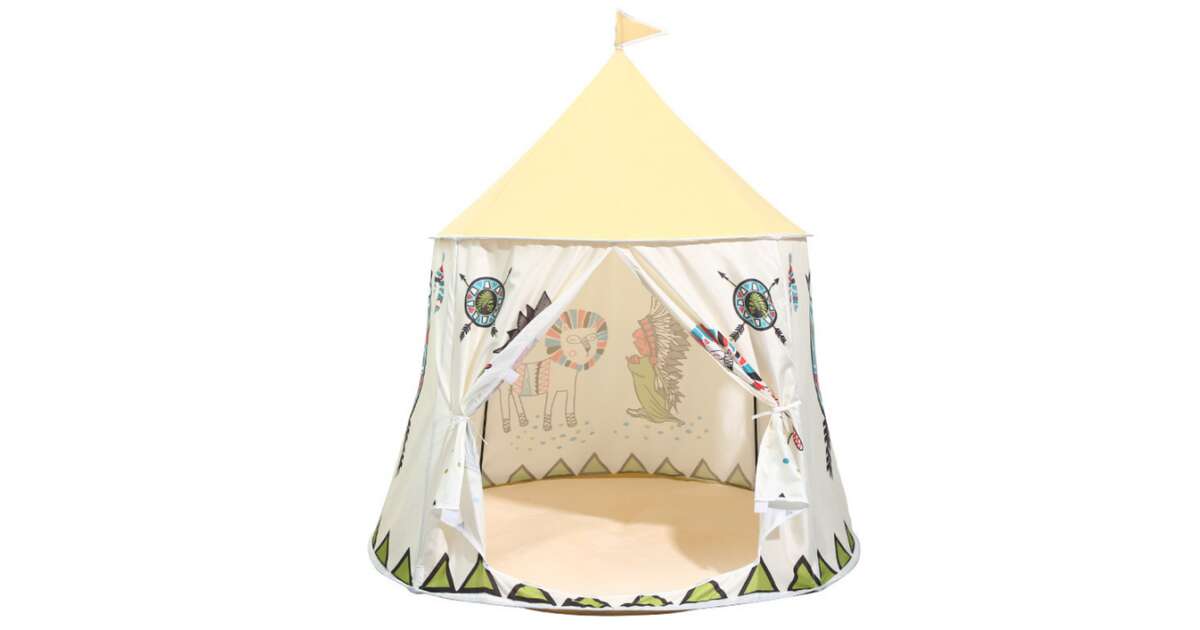 Indian Teepee Sátor gyerekeknek, bézs, 125 cm 20117 | Pepita.hu