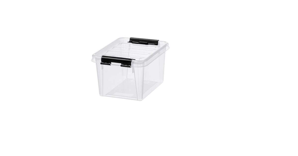 SMARTSTORE Plastic storage box, 1.5 litres, with black handles ...