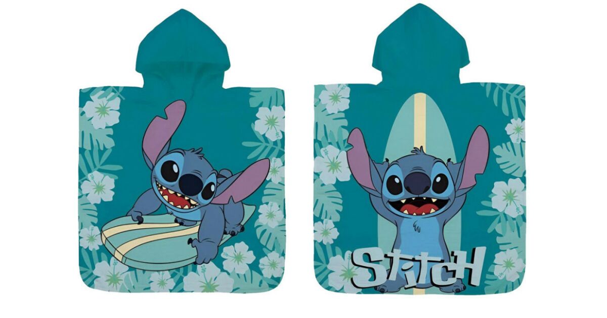 Lilo & Stitch The Star Dog Poncho Surf 60x120cm | Pepita.com