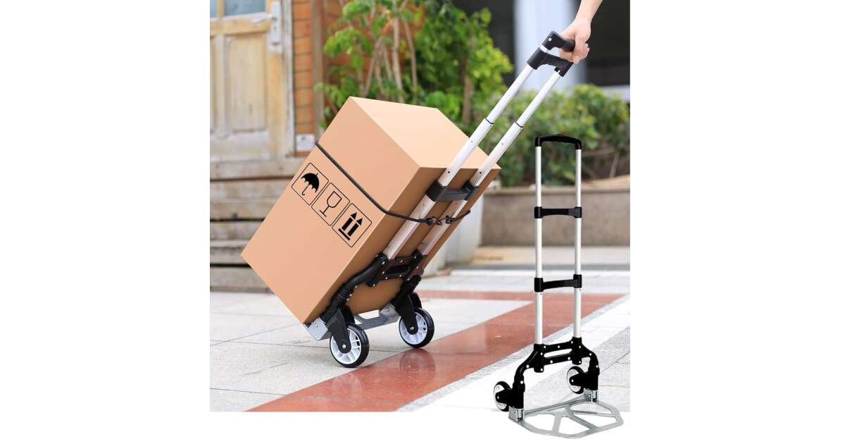 Liza multifunctionala pliabila, cu platforma si roti, maxim 70kg, maner ...