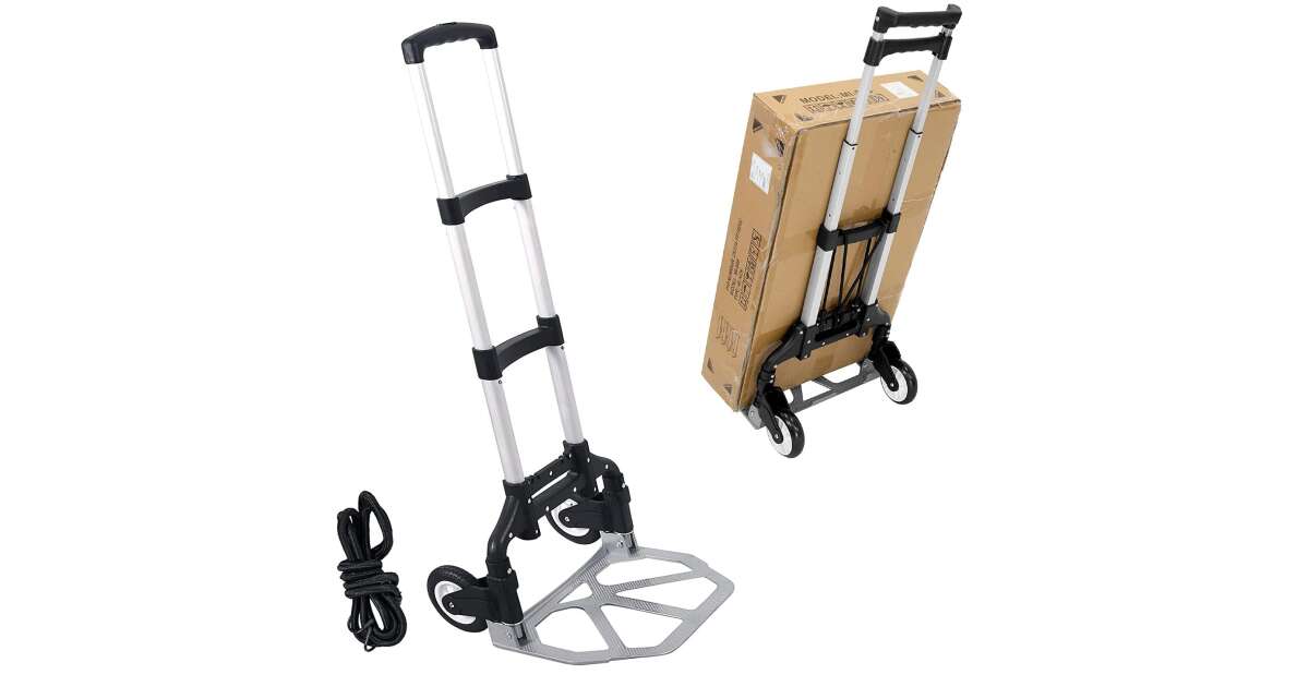 Liza multifunctionala pliabila, cu platforma si roti, maxim 70kg, maner ...