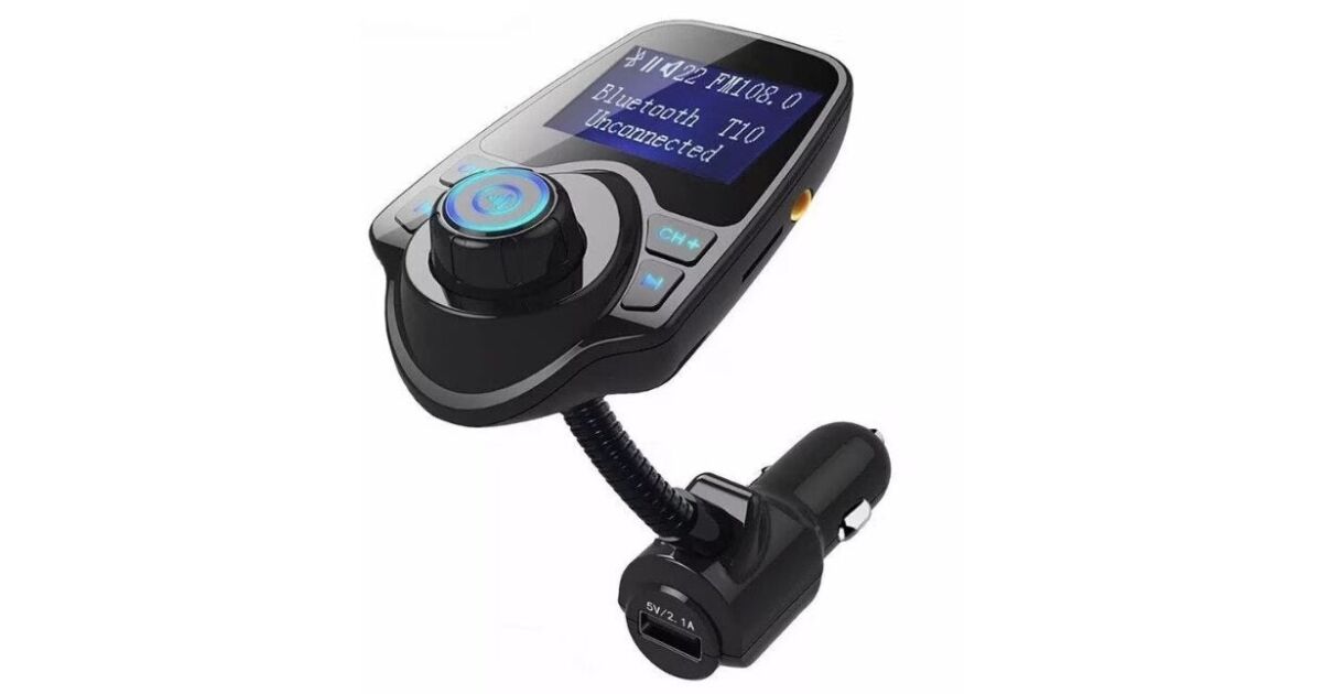 Modulator BlueTooth FM do samochodu, zestaw głośnomówiący do samochodu ...