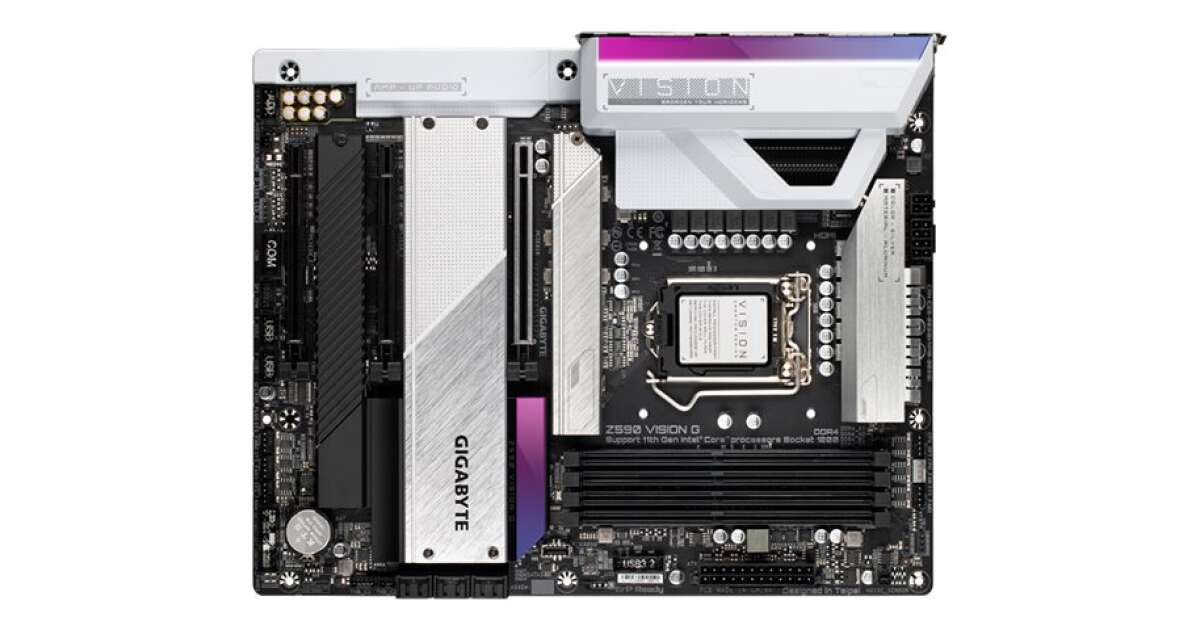 GIGABYTE Z590 VISION G LGA1200 DDR4 6xSATA 1xM.2 ATX MB | Pepita.hu