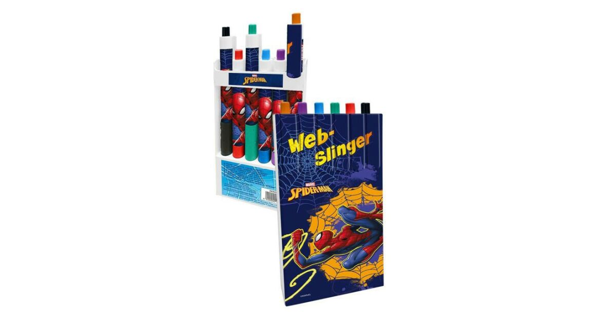 Spider-Man Web-Slinger Felt-Tip Pen Set 6 pcs | Pepita.com