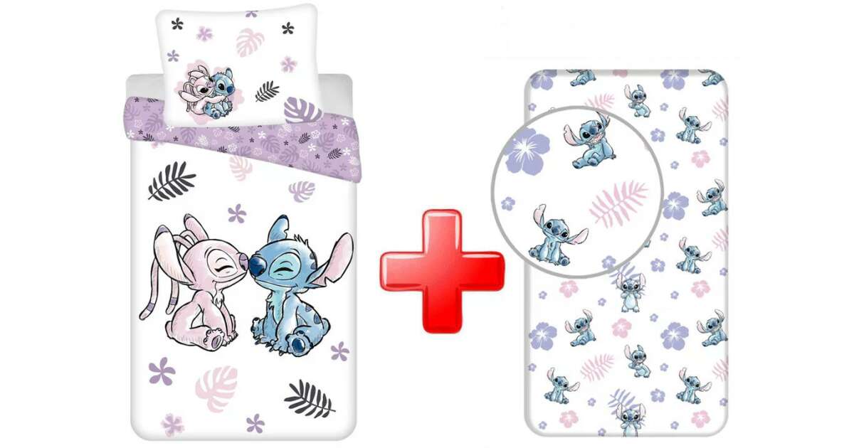 Disney Lilo és Stitch A csillagkutya ágyneműhuzat és gumis lepedő szett ...