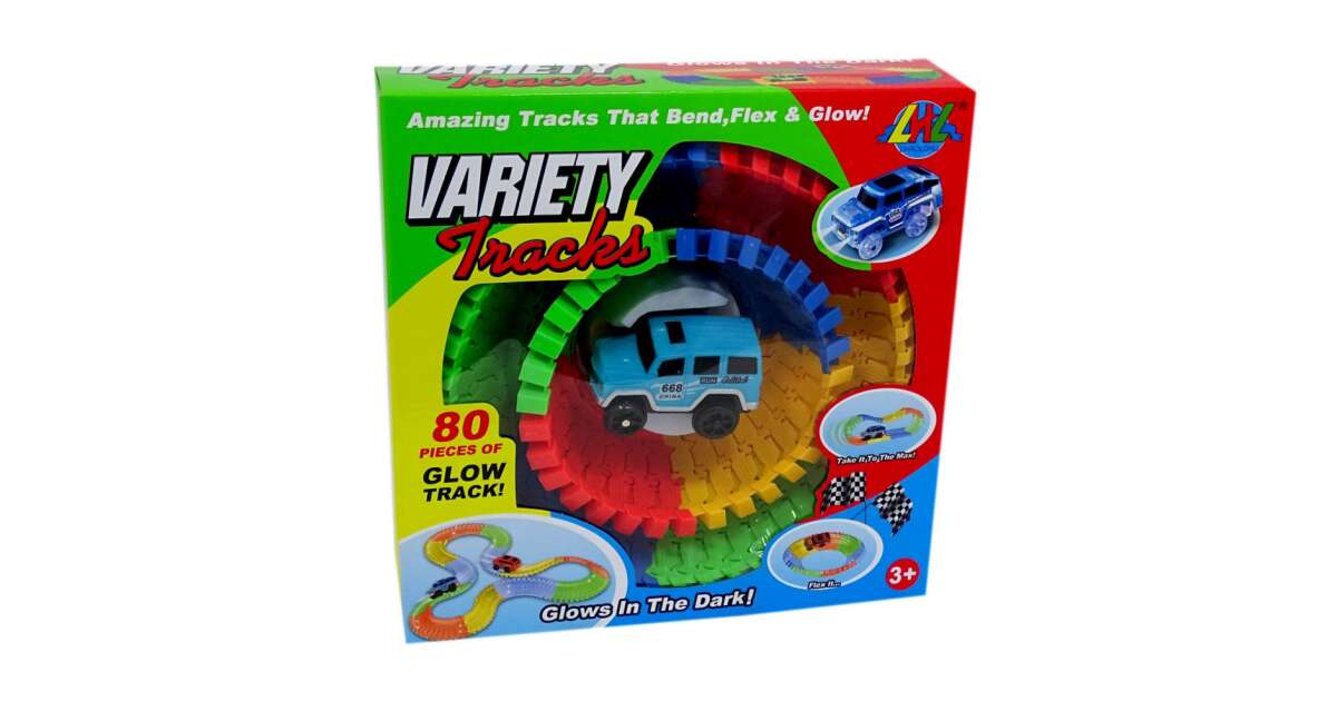 Variety Tracks világító autópálya építő kisautóval - 48760 | Pepita.hu