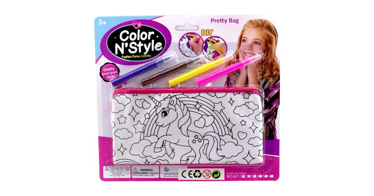 Set de joc de colorat pungă pe foaie - 90568 | Pepita.com