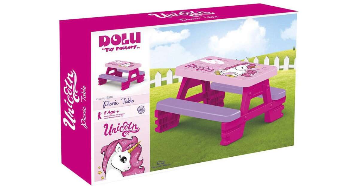 Stół piknikowy jednorożca z ławką | Pepita.com