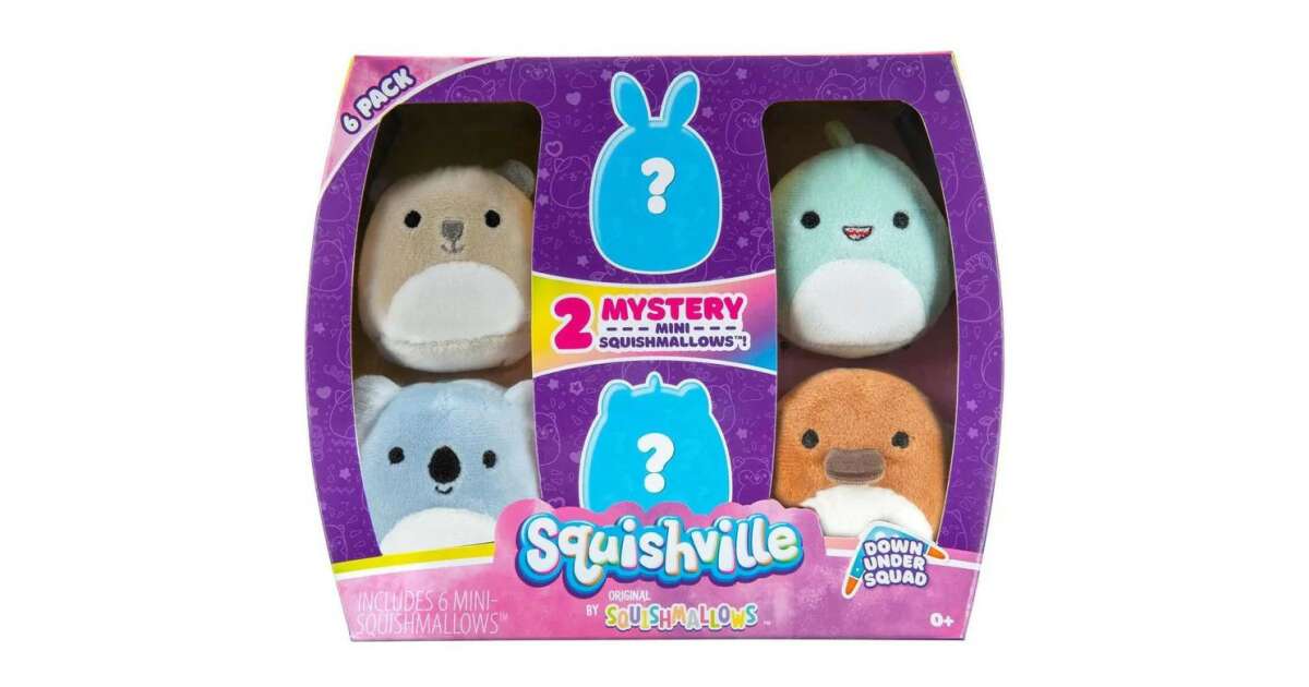 Squishville Down Under mini pluszaki 6-częściowy zestaw, zawierający 2 ...