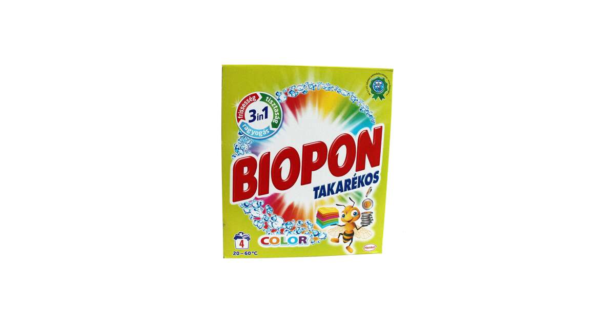 Washing powder 240 g (4 washes) for coloured clothes biopon economical ...