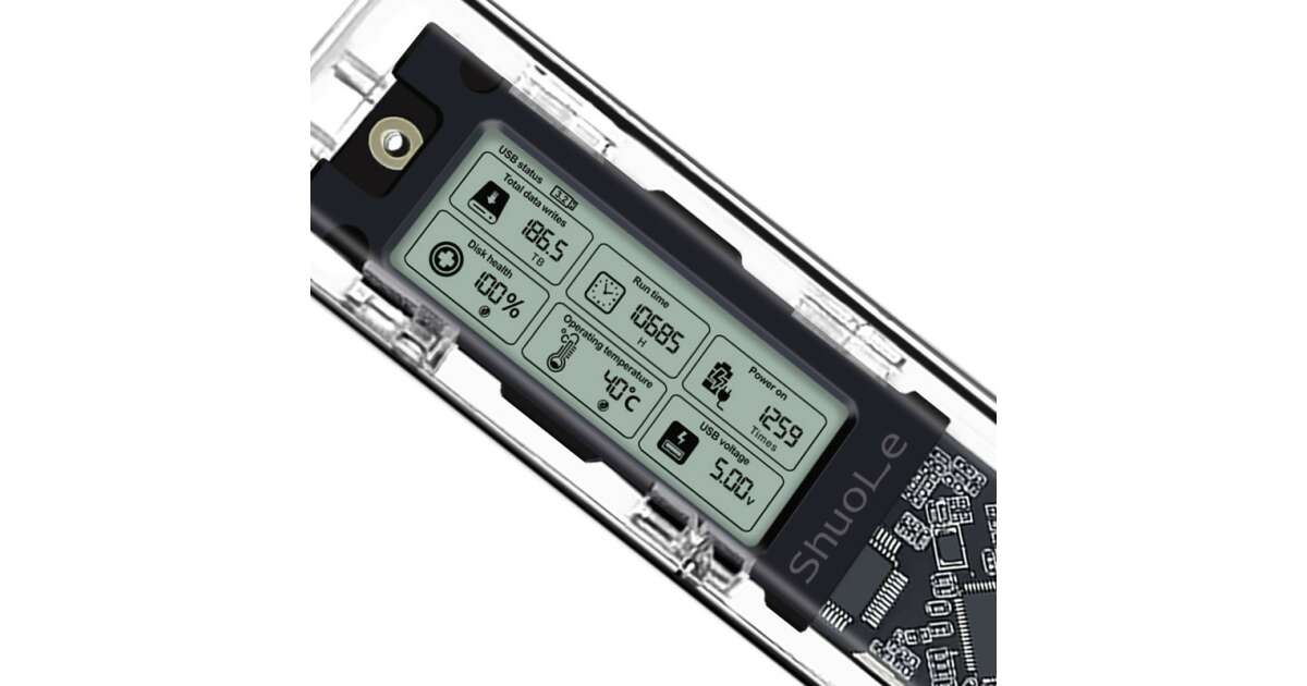 Külső M.2 SSD merevlemez ház, M.2 PCIe NVMe SSD-hez dokkoló funkcióval ...