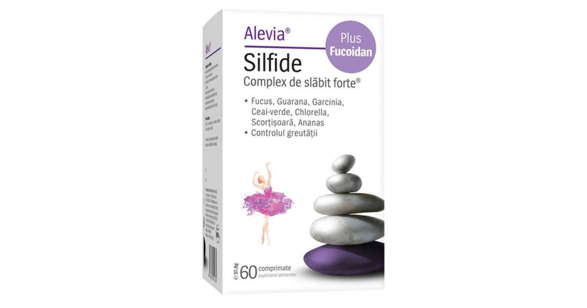 Silfide Complex de slabit forte plus Fucoidan, 60 comprimate, Alevia ...