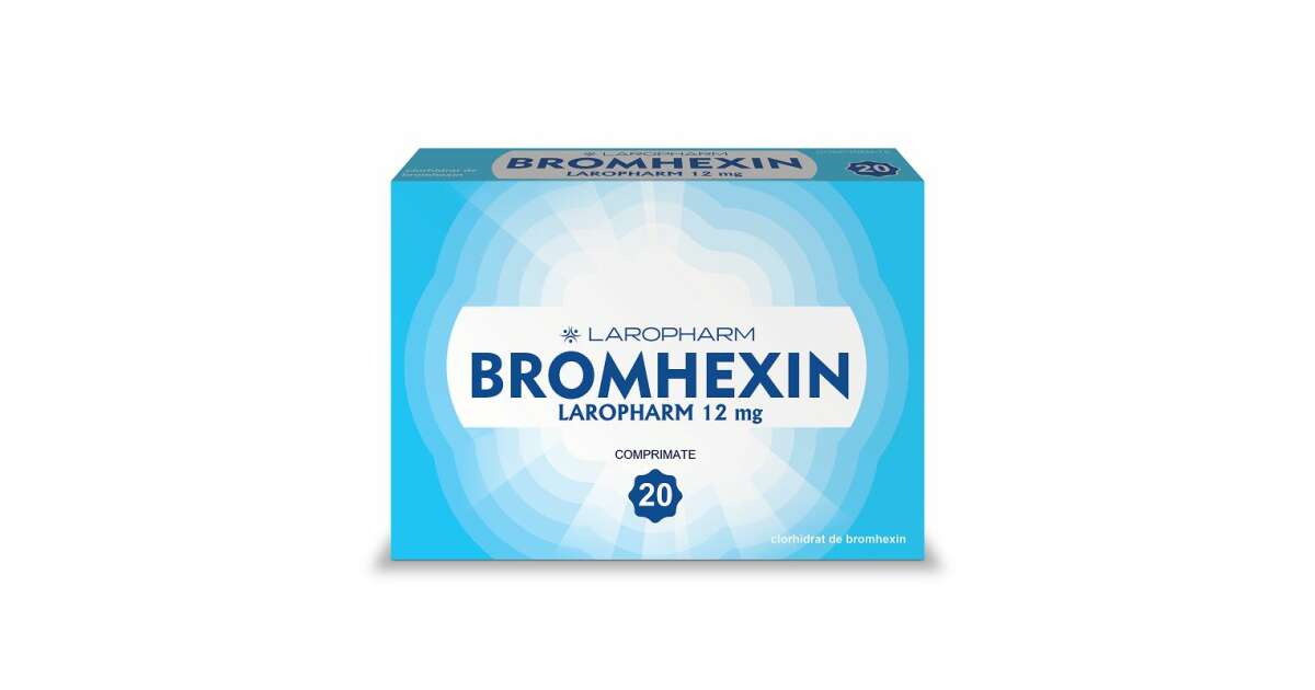 Bromhexin, 12 mg, 20 comprimate, Laropharm | Pepita.com