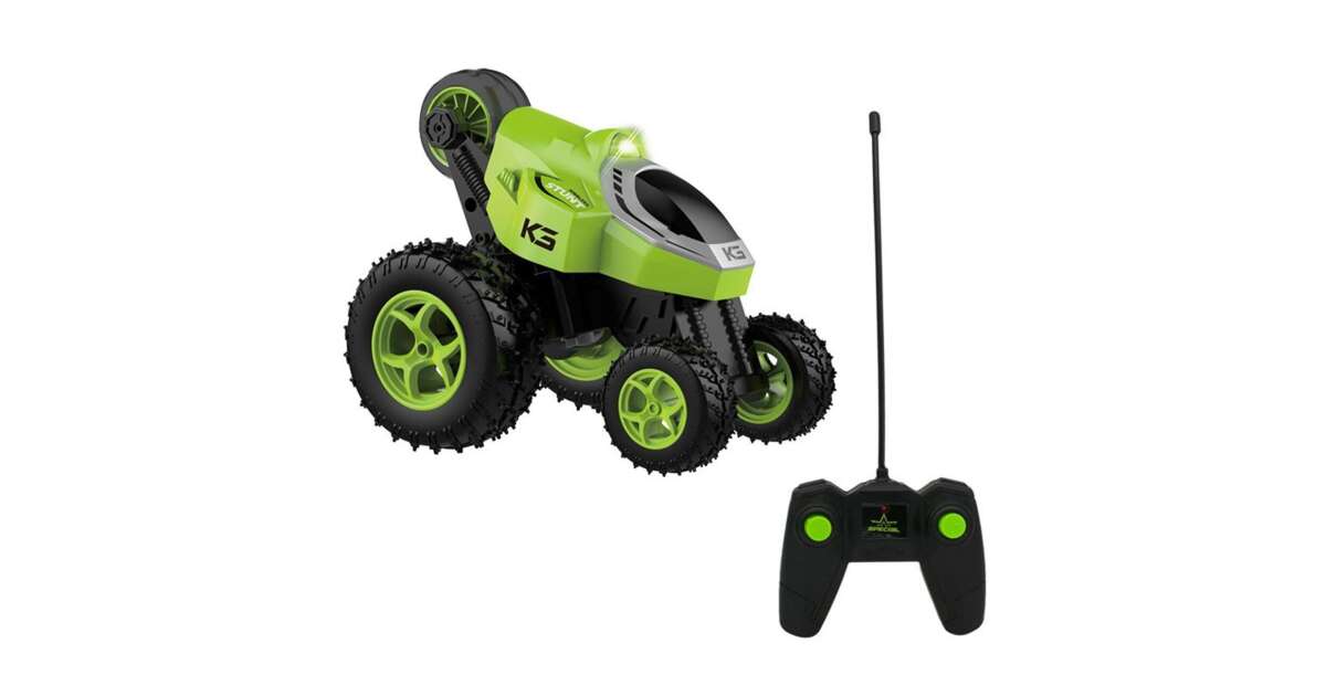 Masinuta electrica cu telecomanda pentru acrobatii, 5 roti, control de ...