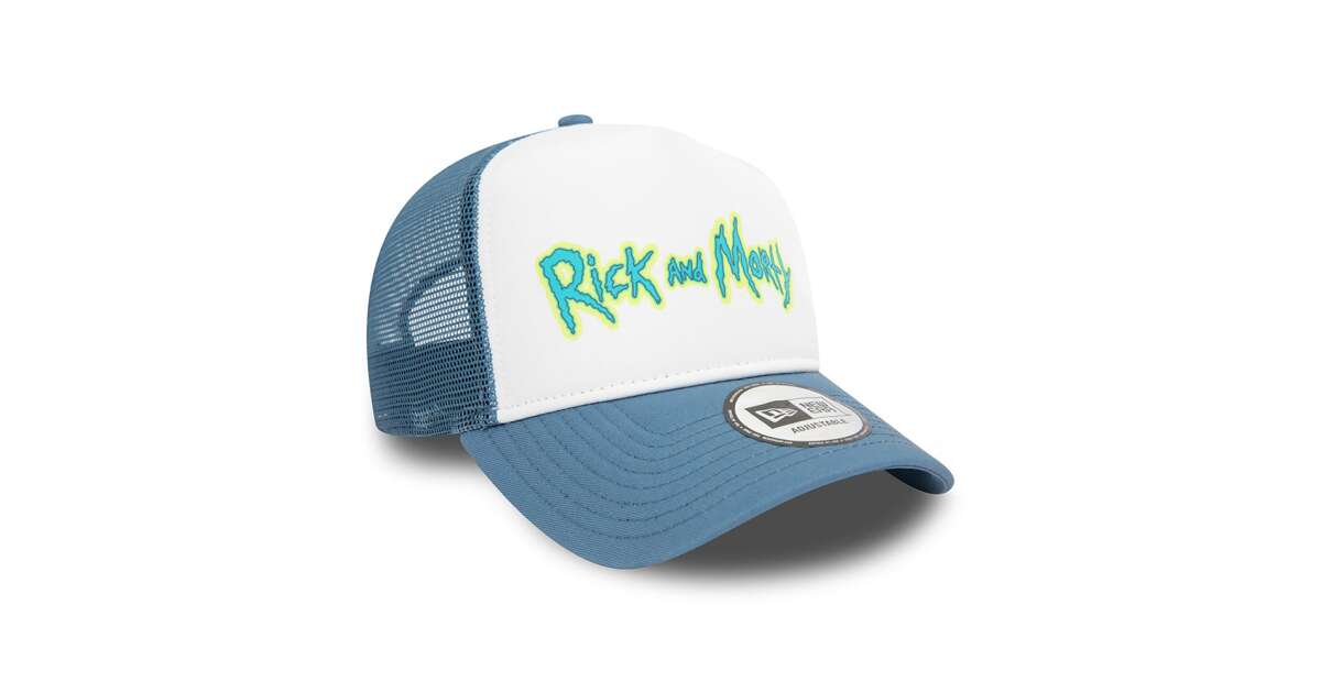 New Era wordmark Rick and Morty A-frame baseball cap unisex blue one ...