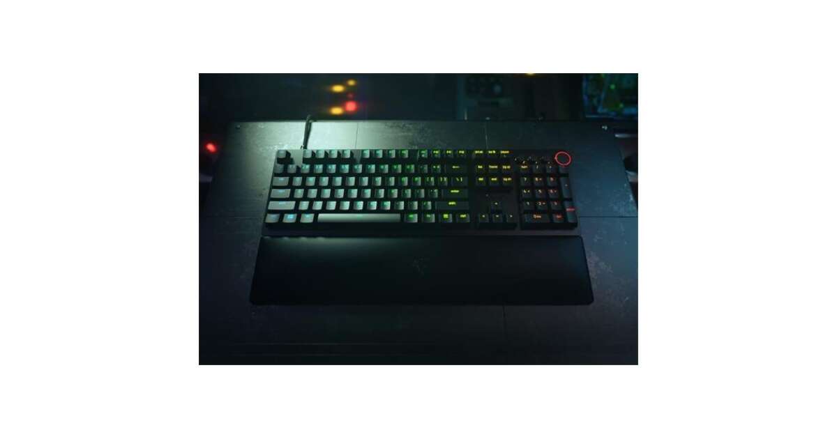 Razer Huntsman V2 (Purple Switch) US RGB fekete gamer billentyűzet ...