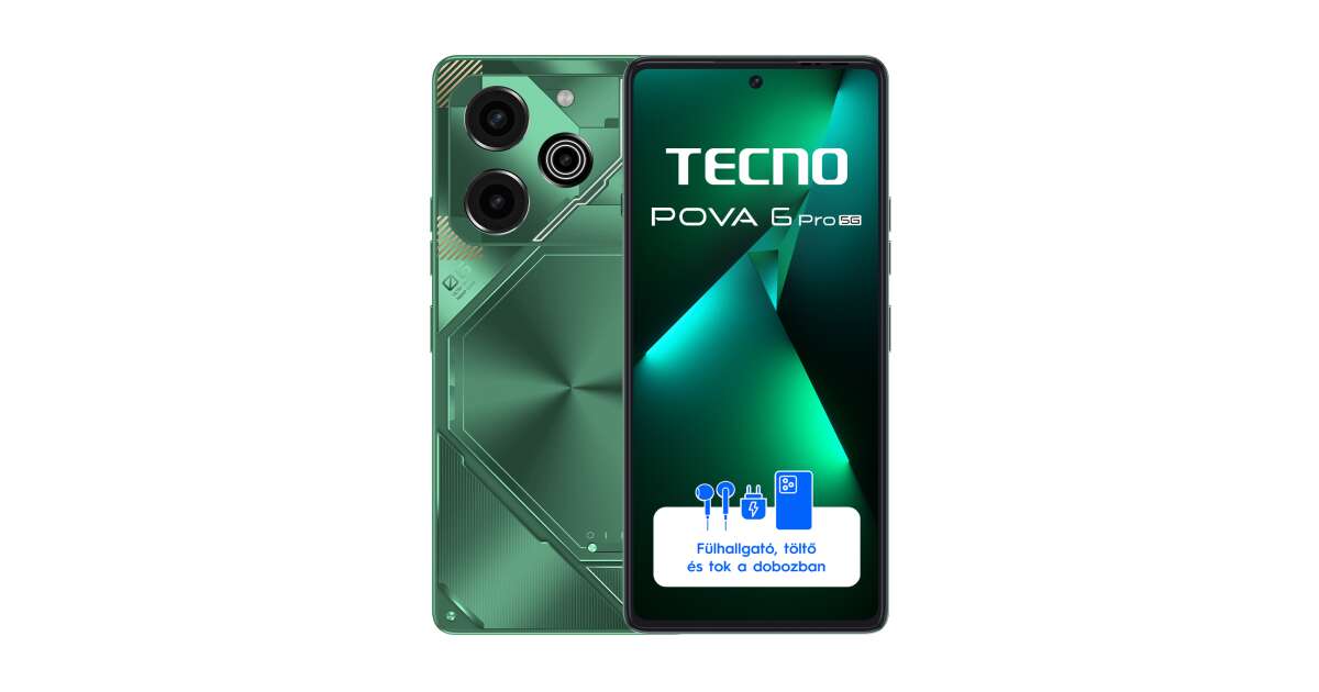 Tecno Pova 6 Pro 5G 256GB 12GB RAM DualSIM Mobile Phone, Comet Green ...
