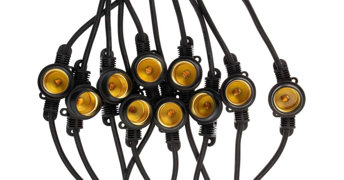 Kerti dekorációs fényfüzér | 15m + 16db LED izzó az árban | Kültéri ...