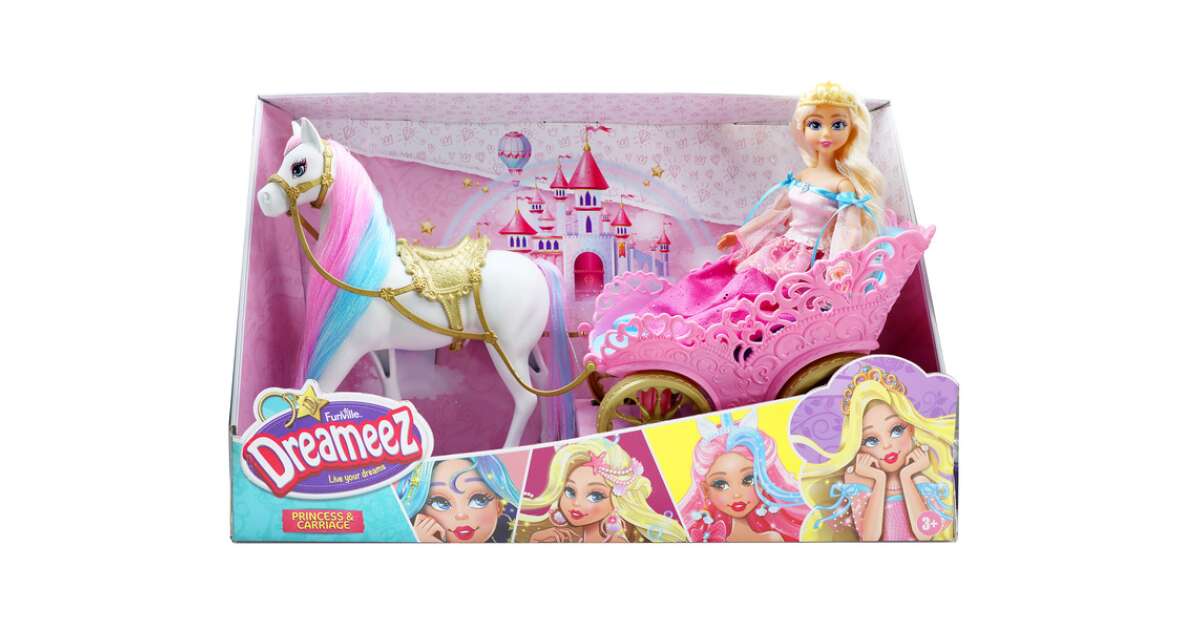 Dreameez păpușă prințesă cu leagăn în formă de cal | Pepita.com