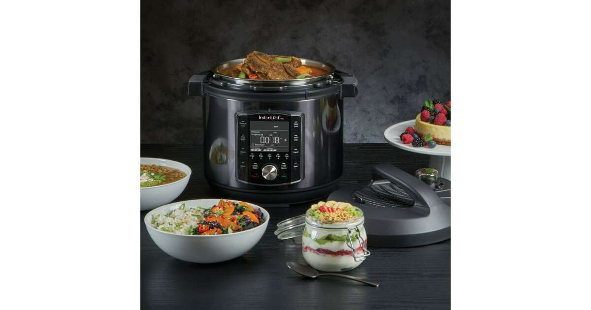 Instant Pot Pro 8 Multicooker, 11 programe, 28 presetari, Vas interior ...
