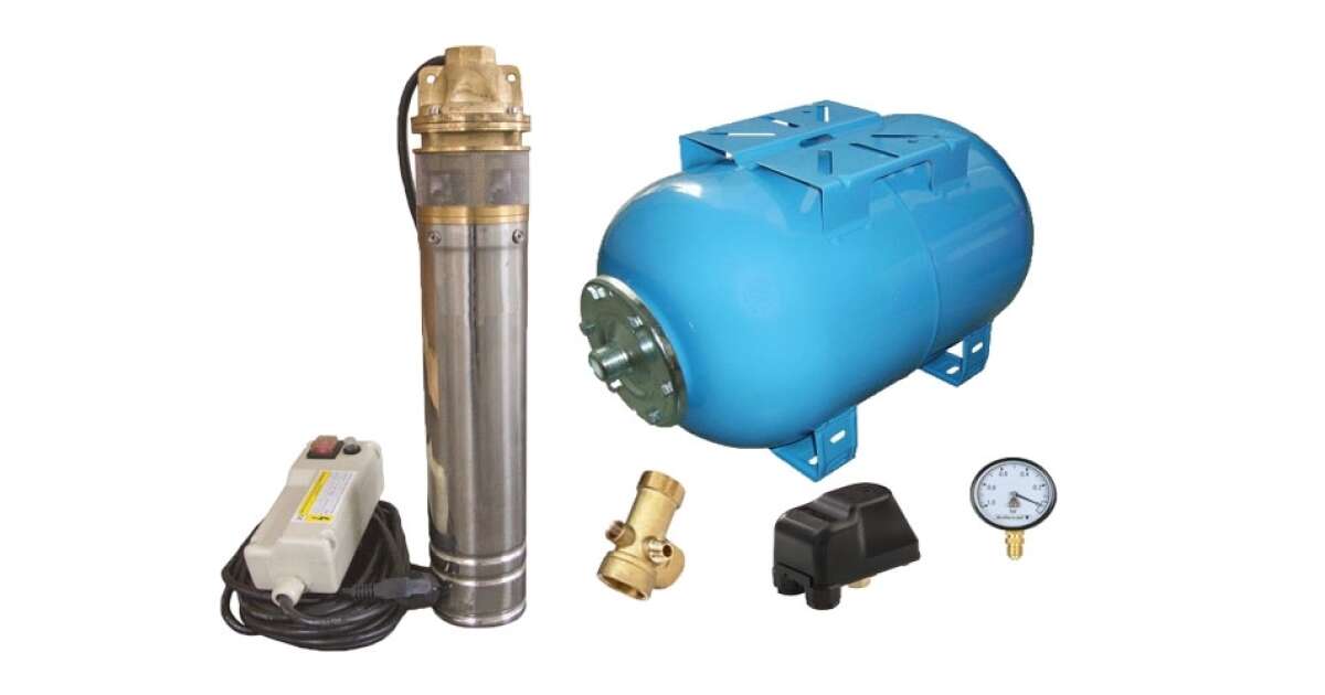 Kit complet sistem hidrofor, pompa submersibila Influent economic SKM ...