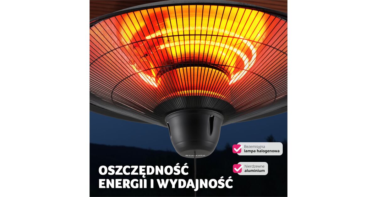 Infračervený ohrievač Solaris Orbit 2500W, hliníkový kryt | Pepita.com