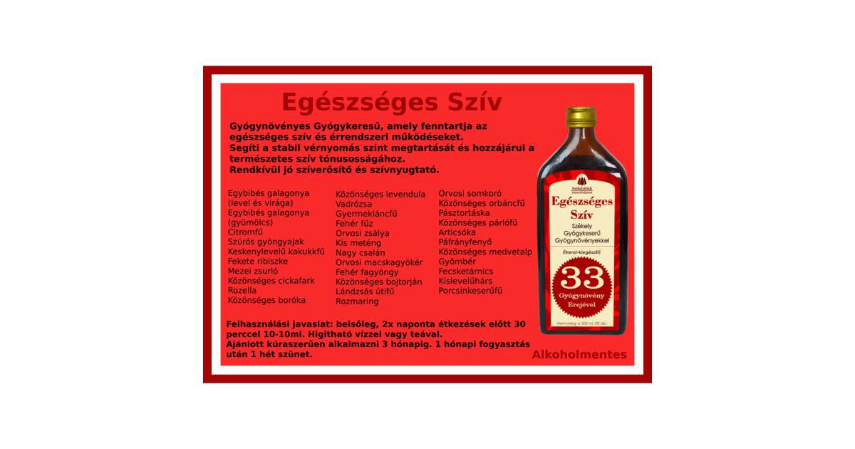 Bitter Pentru Inimă Sănătoasă – 500 Ml - (Fără alcool) Puterea a 33 de ...