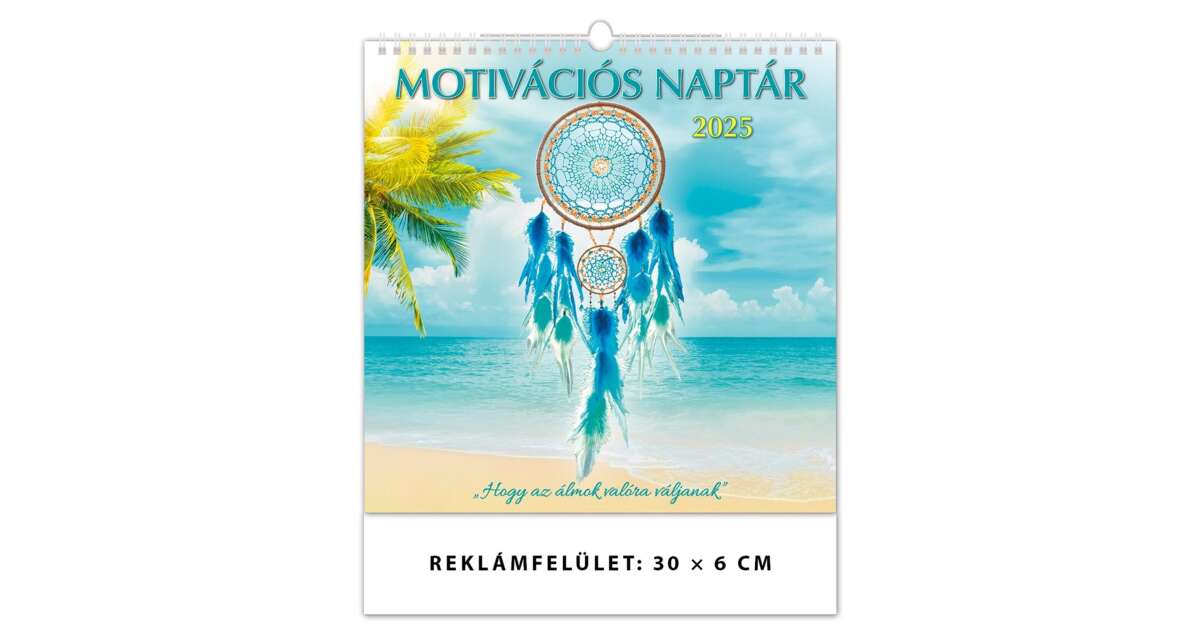 Falinaptár képes 300 x 300 mm, fehér lapokkal Motivációs Dayliner 2025 ...