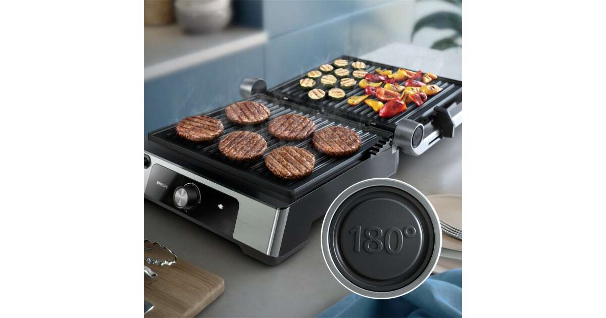 Philips HD6301/90 Series 5000 kontakt grill, Tapadásmentes felület ...